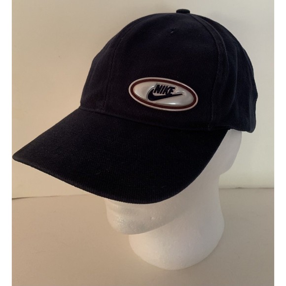 Nike | Accessories | Nike Mini Swoosh Logo Navy Blue Snapback Hat Cap ...